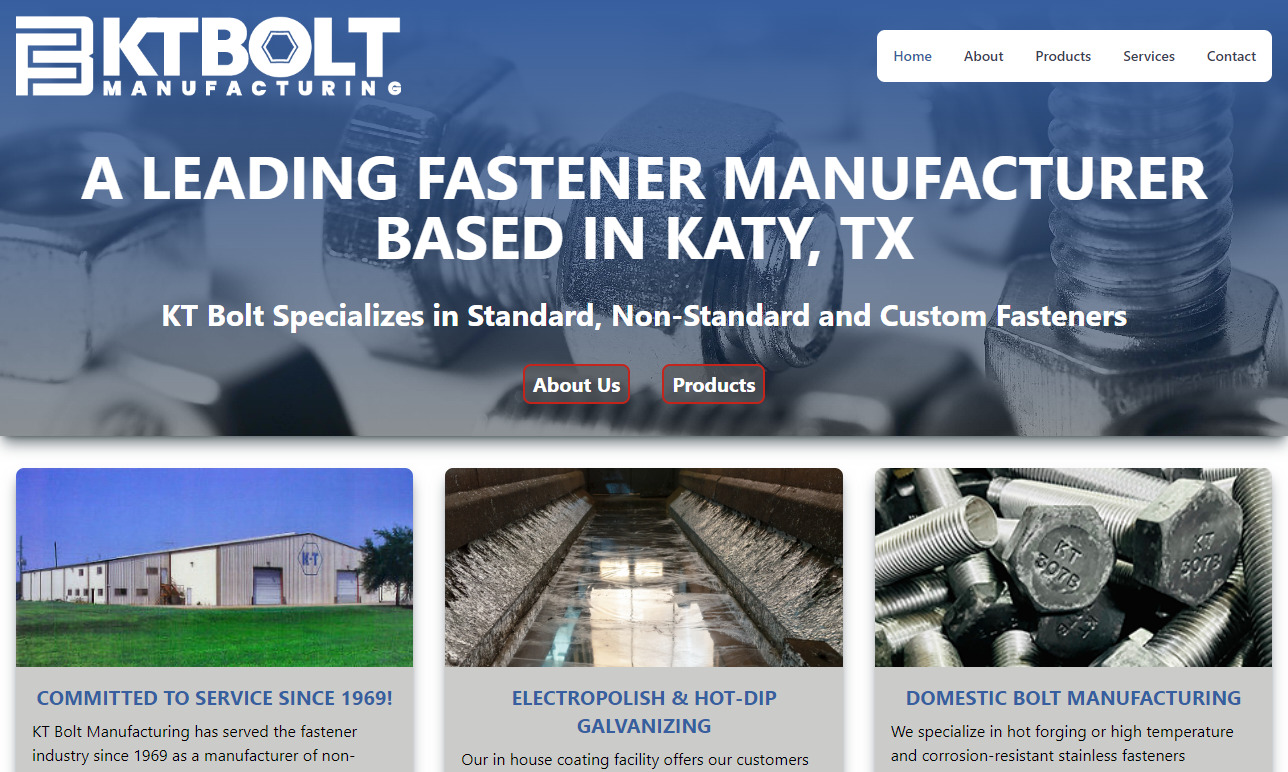 K-T Bolt Manufacturing, Inc. | Fastener Manufacturers